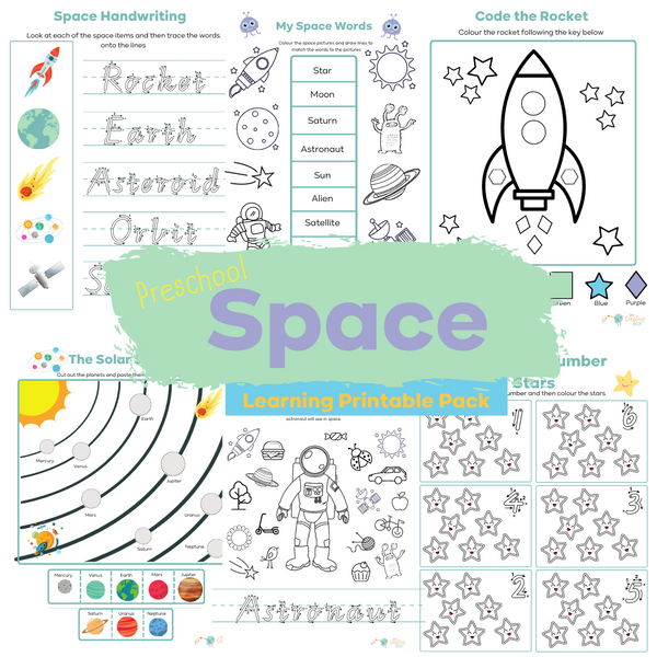 Preschool Space Digital Learning Pack - My Creative Box