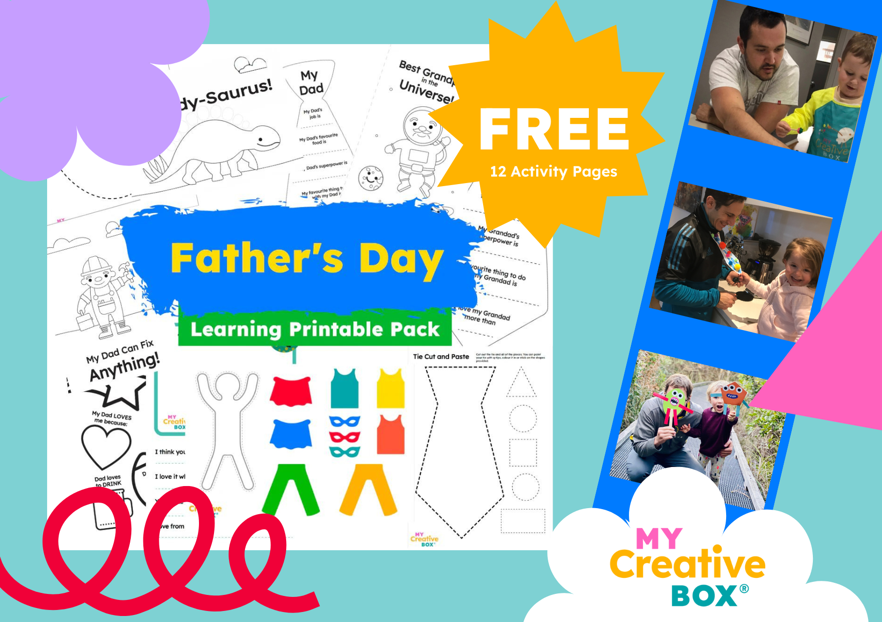 Father's Day Kids Crafts and Activities 2024 - My Creative Box